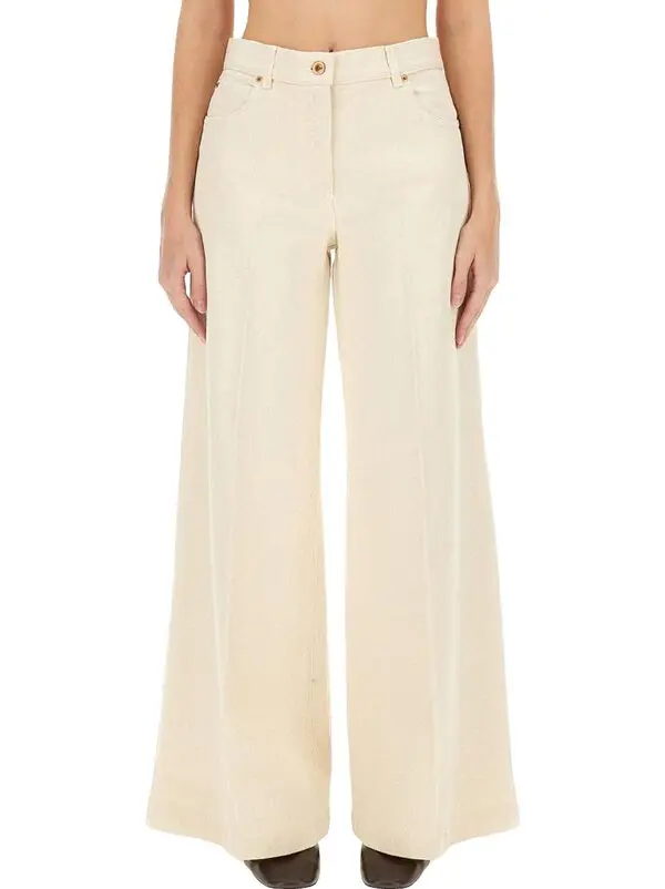 Aspesi Wide Leg Trousers - Powder
