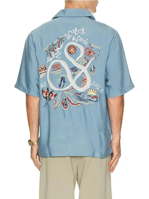 Scotch & Soda The 40th Anniversary Relaxed Fit Shirt In . Also - Navy