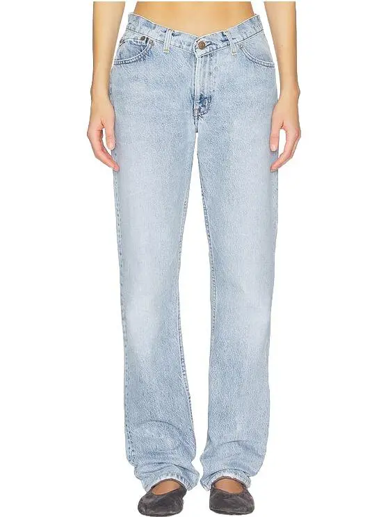 ALIGRACE V Waist Skinny Jeans - Blue