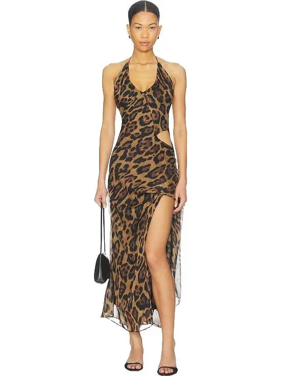 Bardot Cyrel Printed Maxi Dress - Brown