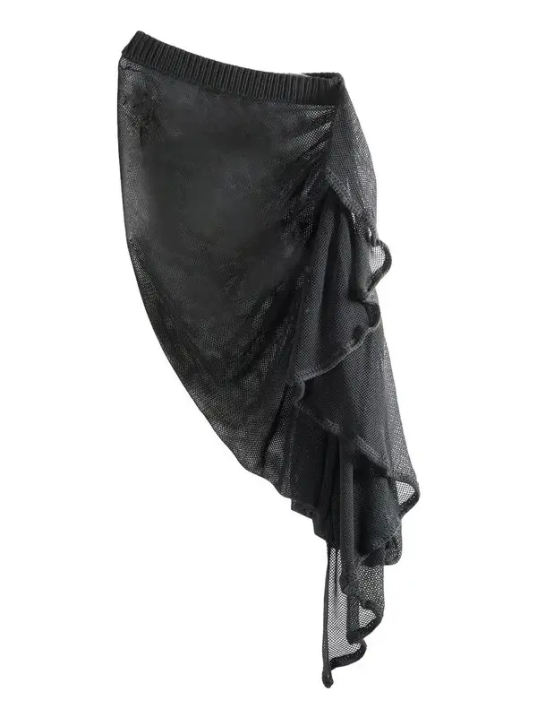 AISLING CAMPS Draped Asymmetric Skirt - Black