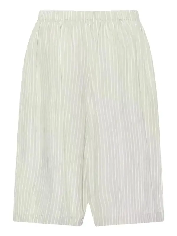 THE ROW Zinnia Pinstriped Shorts - Green