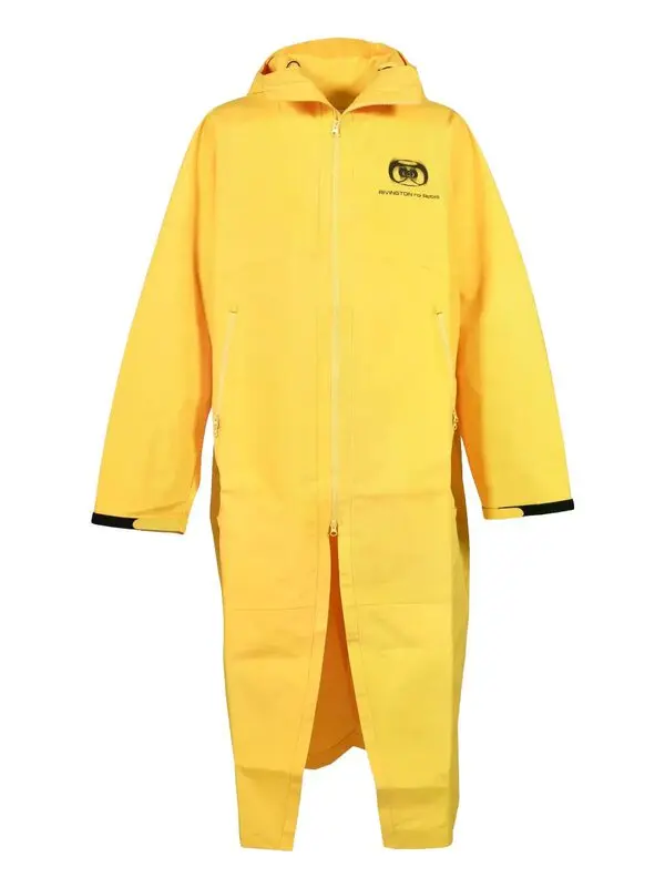 RRR123 Hooded Zip-fastening Rain Coat - Yellow