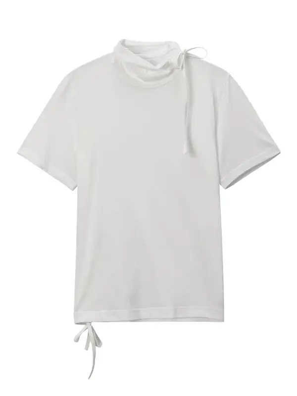 Yohji Yamamoto Tie-neck T-shirt - White