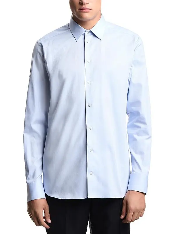 Emporio Armani Textured Cotton Dress Shirt - Multi