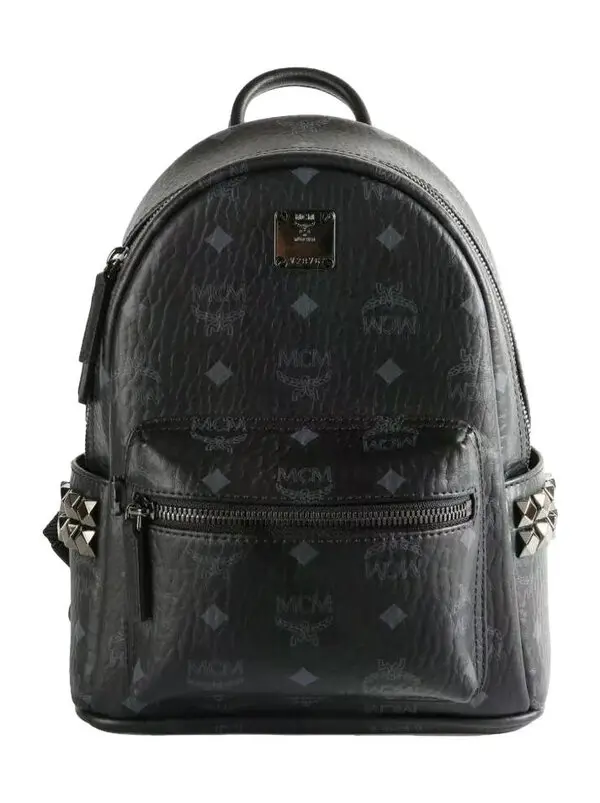 Mcm Stark Studded Backpack - Black