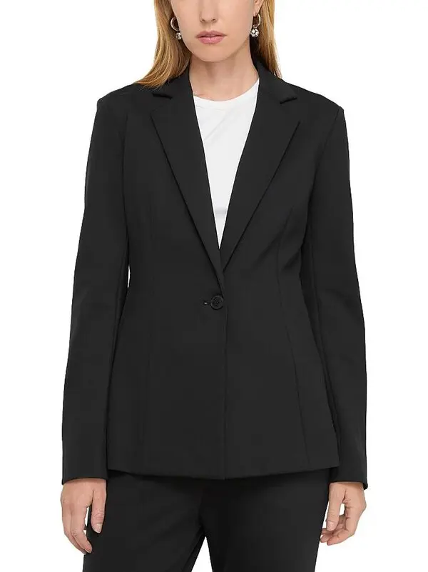 Lafayette 148 New York Notched Lapel Blazer - Black