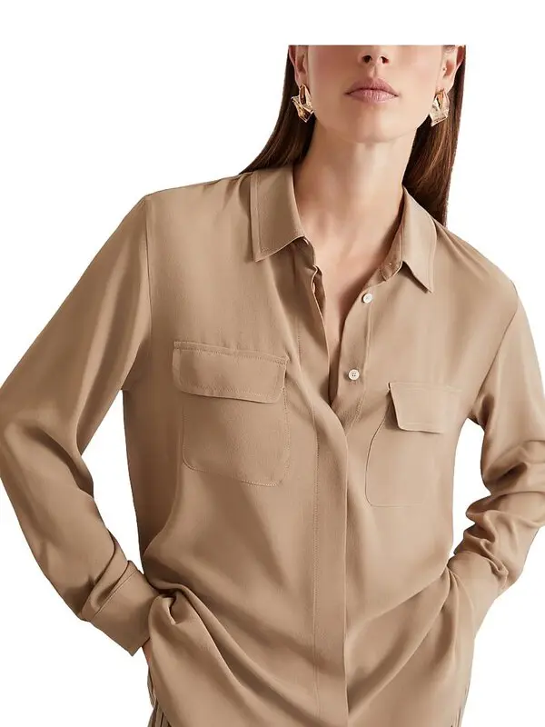 Marella Crepe De Chine Blouse - Natural
