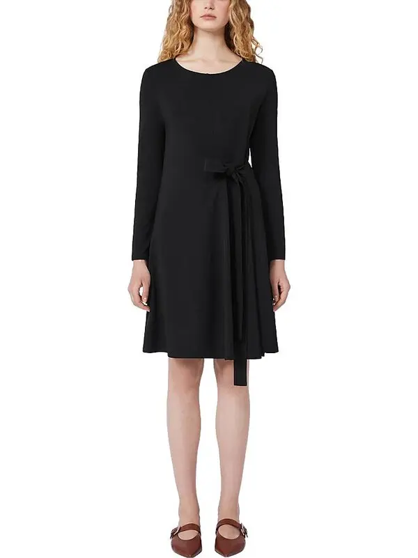 Max Mara Tie Detailed Midi Dress - Black