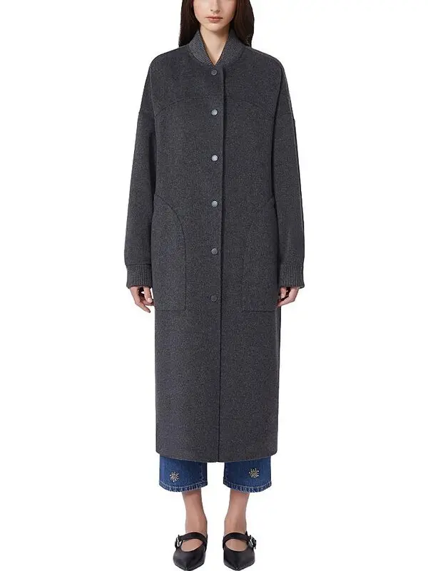 Max Mara Wkdalamaro Long Coat - Dark Grey