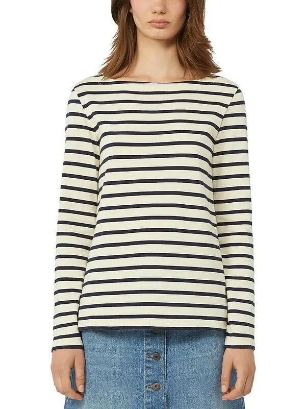 Max Mara Striped Cotton Top - Ivory