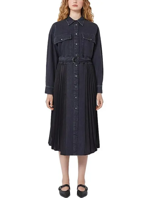 Max Mara Citrato Mix Media Dress - Black