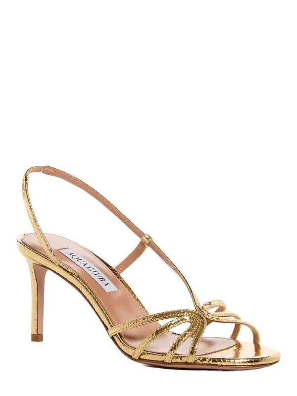 AQUAZZURA Talk To Me Sandals - Soft Gold