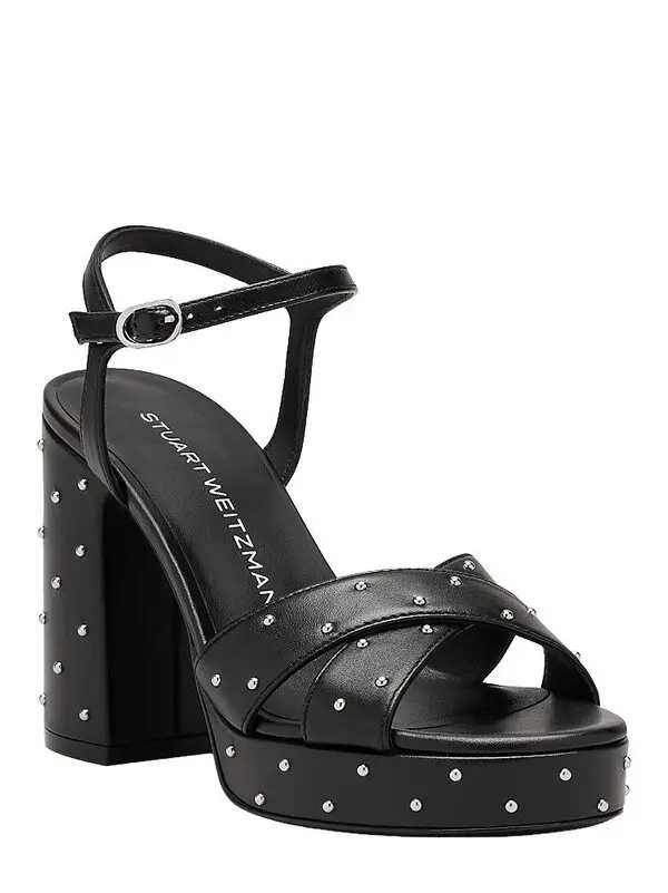 STUART WEITZMAN Dayna Studded Platform Sandals - Black