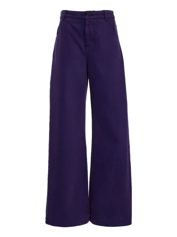 Christopher Esber Relaxed Wide Leg Denim Jean - Purple