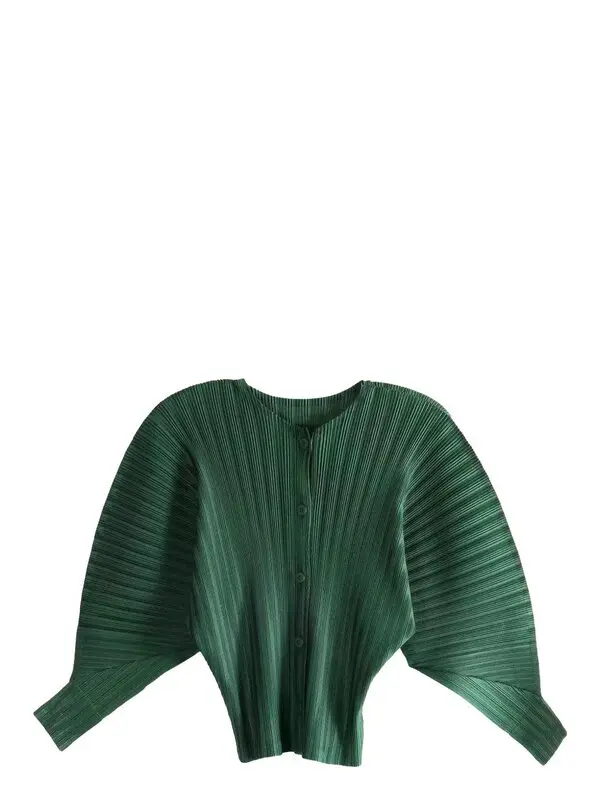 Issey Miyake Pleated Button-up Shirt - Green