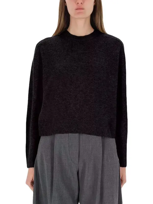 Theory Ribbed Crew-neck Knitwear - Grey