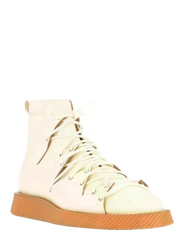 JIL SANDER Lace-up Leather Boots - Neutrals