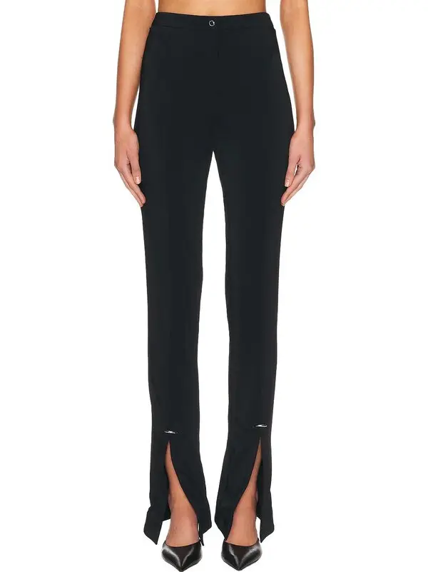 MUGLER Straight Leg Pant - Black