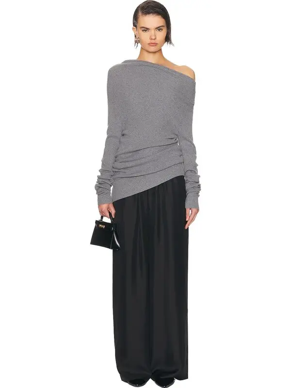 LISA YANG Agie Sweater Dress - Deep Cloud