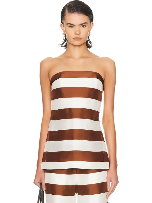 Cult Gaia Rhett Top - Large Saddle Stripe