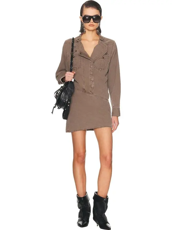 Isabel Marant Nouria Mini Dress - Dark Bronze