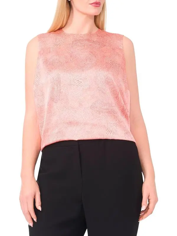 Halogen Abstract Print Shell Top - Grenadine
