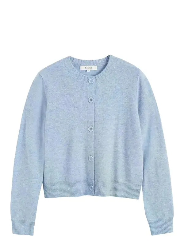 Chinti & Parker Crew-neck Button-up Cardigan - Blue