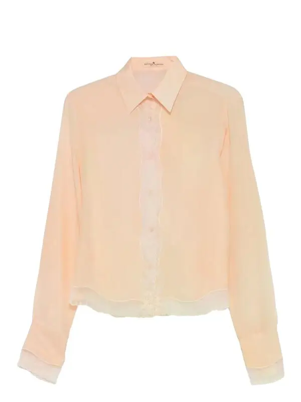 Ermanno Scervino Lace Button-up Shirt - Orange
