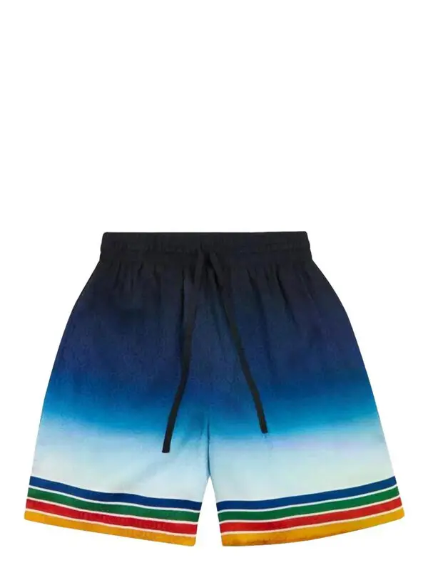 Casablanca Studio De Musique Silk Track Shorts - Black
