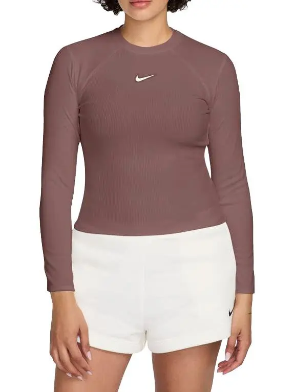 Nike Chill Raglan Sleeve Rib & Jersey Top - Tattoo/sail
