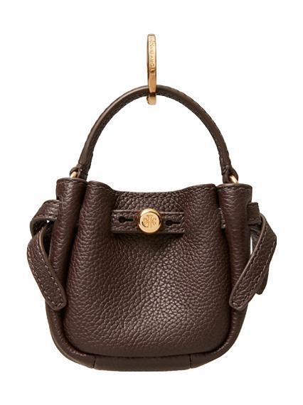 Tory Burch Romy Bucket Bag Charm - Deep Brown