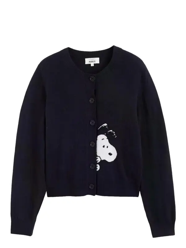 Chinti & Parker X Peanuts Snoopy Peekabow Cardigan - Blue