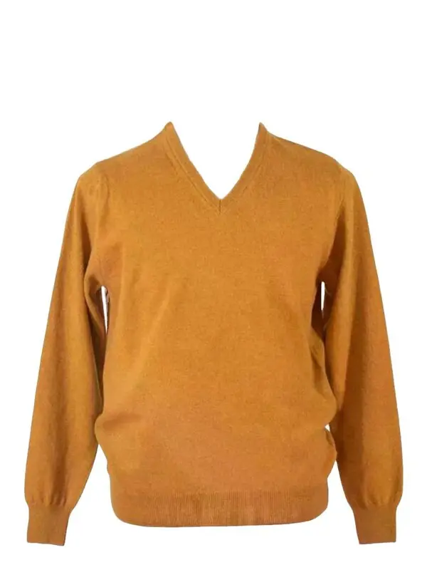 LOJA DAS MEIAS V-neck Pullover Sweater - Orange