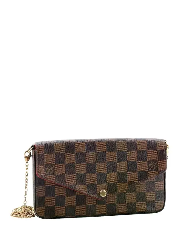 LOUIS VUITTON Felicie Pochette Damier - Brown