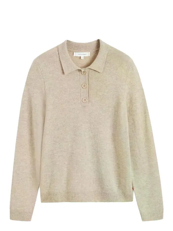 Chinti & Parker Long-sleeved Polo Sweater - Neutrals