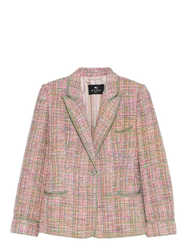 Etro Tweed Blazer - Pink