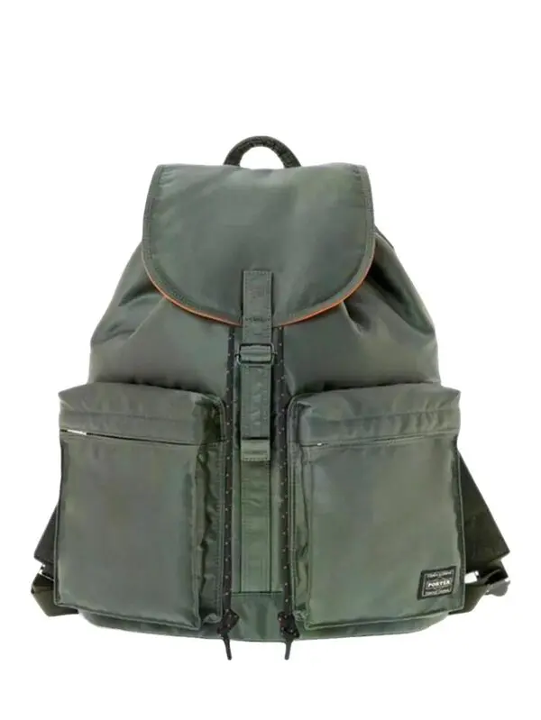 PORTER-YOSHIDA & CO Tanker Flap-pocket Backpack - Green