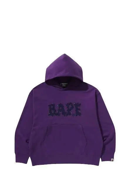BAPE Relaxed Fit Pullover Hoodie - Purple