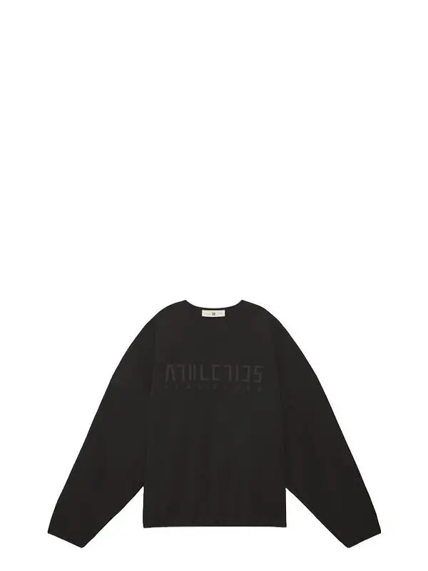 Adidas Fear Of God Athletics Suede Fleece Crewneck Sweatshirt - Black