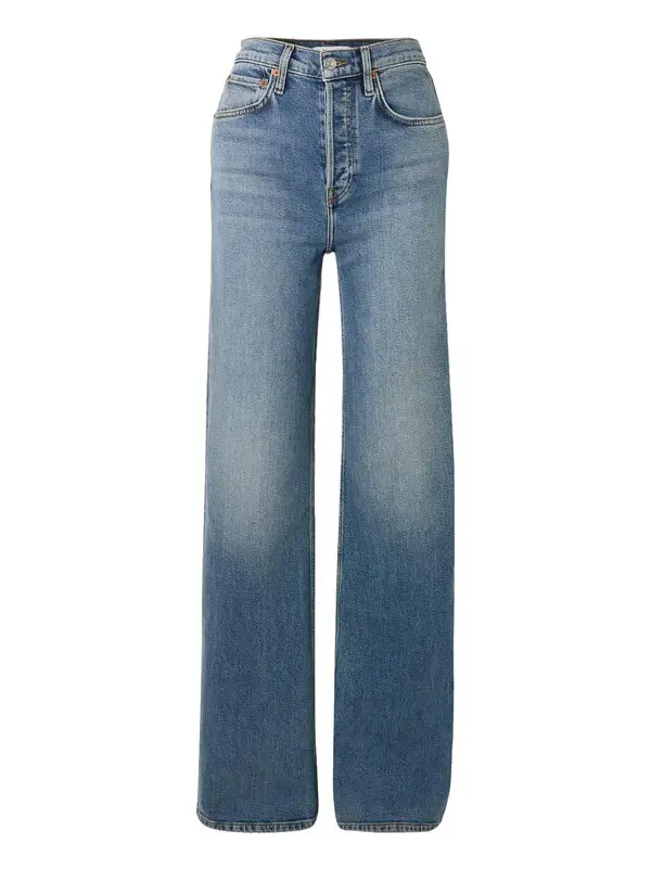 RE/DONE High-rise Wide-leg Jeans - Blue