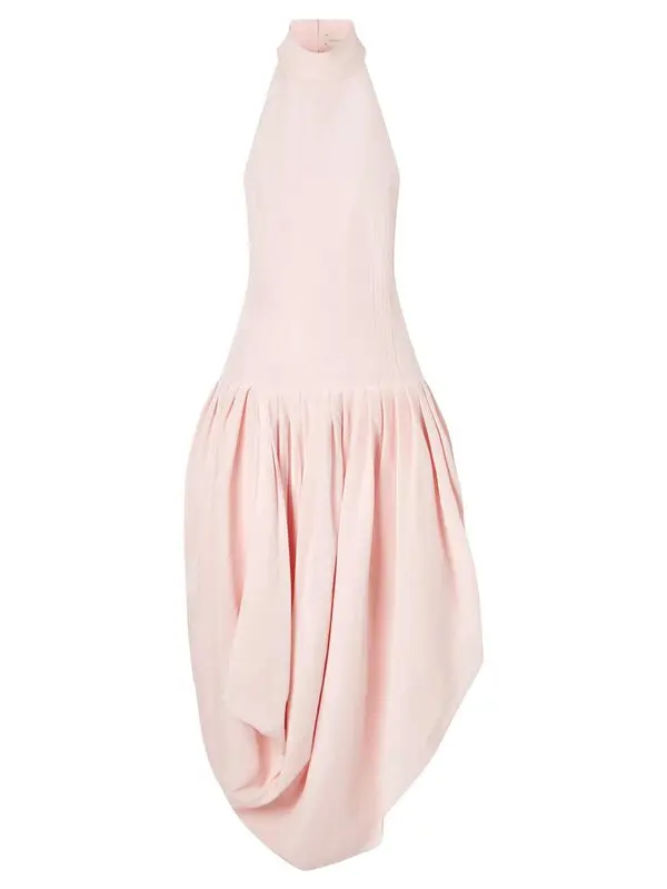 Magda Butrym Silk Halterneck Midi Dress - Pink