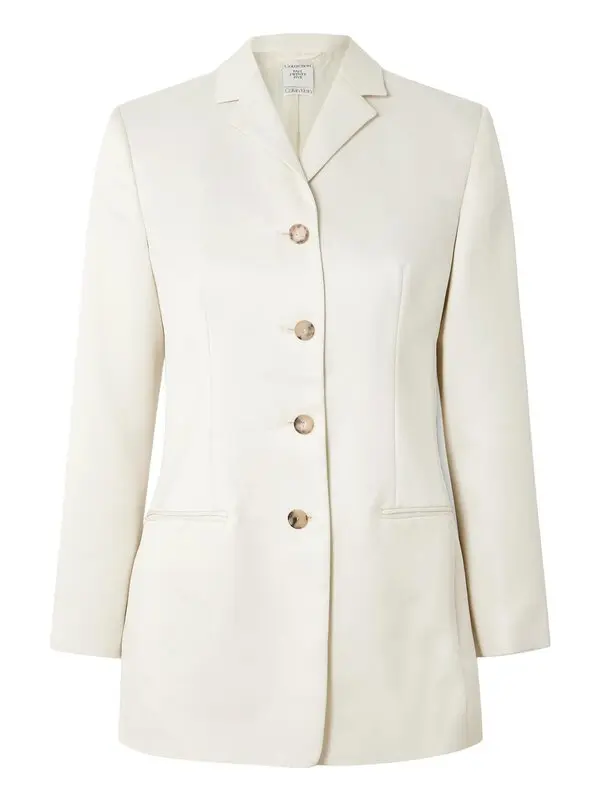 Calvin Klein Adrian Wool And Silk-blend Blazer - Neutrals