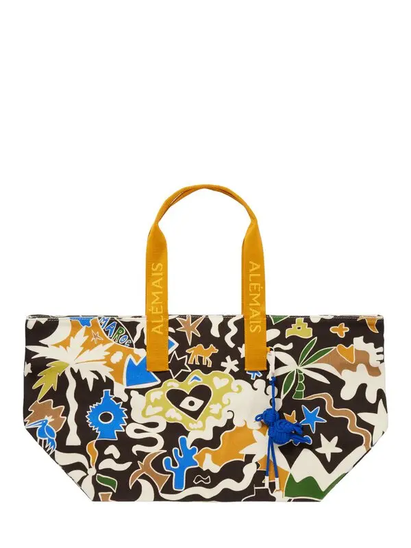 ALEMAIS Maroc Embellished Printed Tote - Yellow