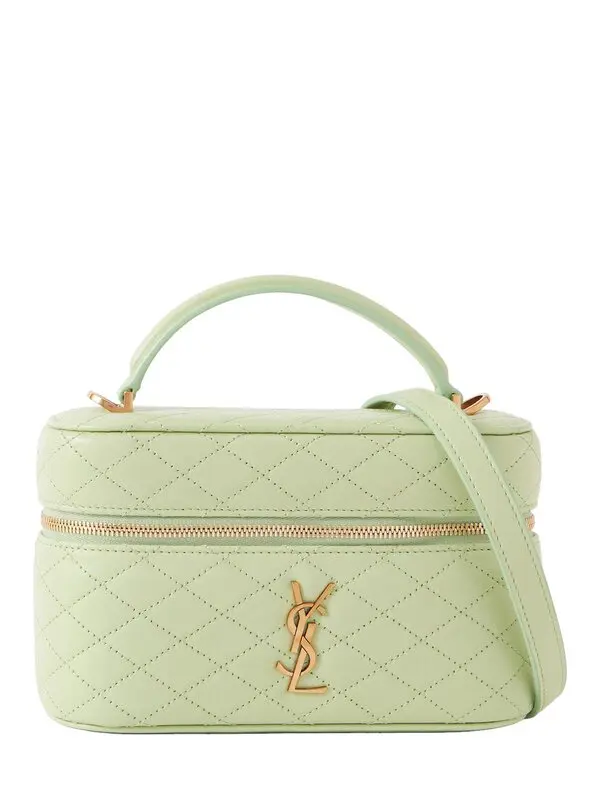 Saint Laurent Gaby Vanity Leather Shoulder Bag - Green
