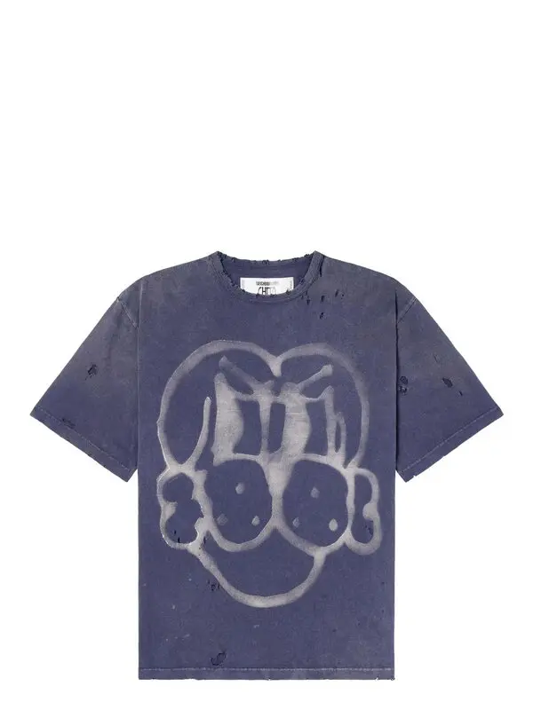 NEIGHBORHOOD Chito Savage Cotton-jersey T-shirt - Blue