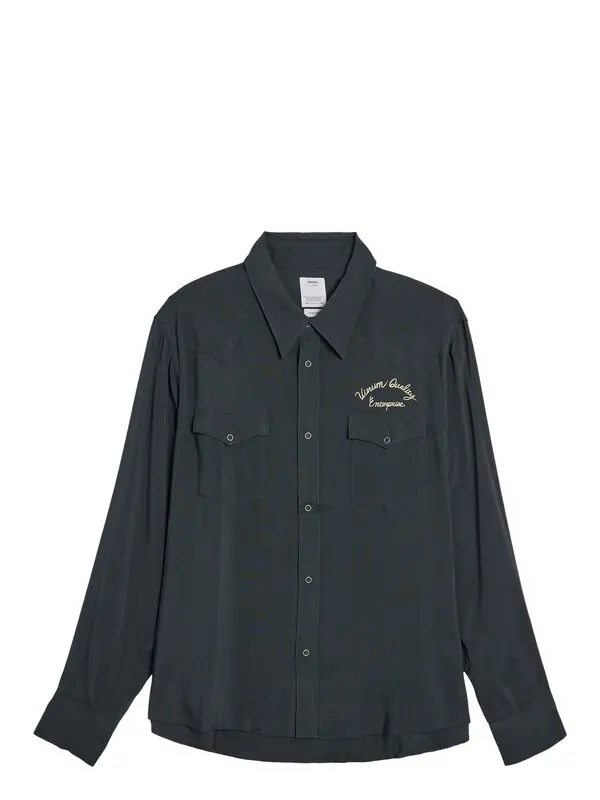 Visvim Four Corner Long-sleeve Shirt - Black