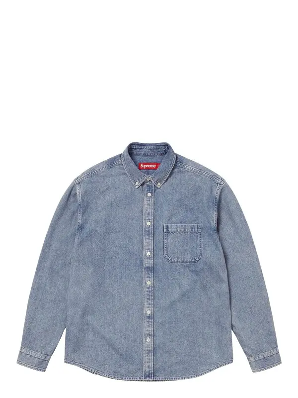 Supreme Appliqué Denim Shirt - Blue
