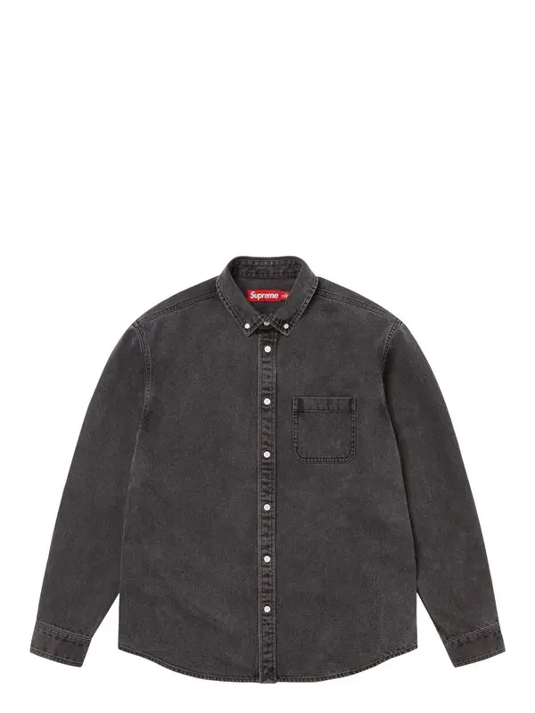 Supreme Appliqué Denim Shirt - Black