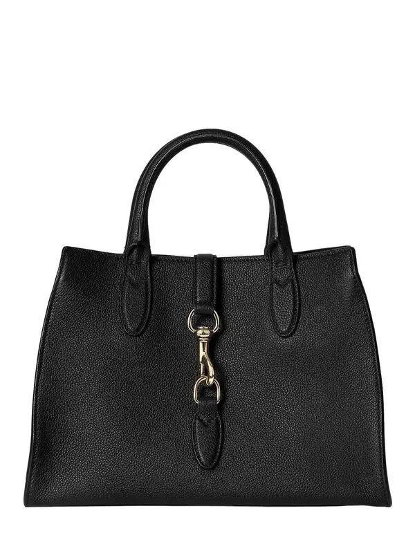 Gucci Medium Tote Bag With Hook Closure - Black